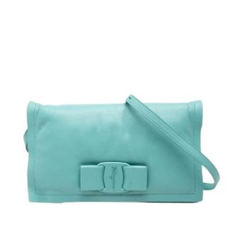 Ferragamo Sac bandouli&egrave;re en cuir Vara Ribbon Pre-owned - Femme - Pre-owned - Bleu - Taille: ONE Size