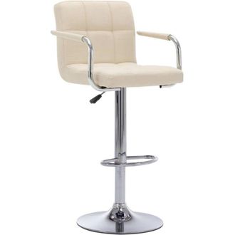 vidaXL Barhocker Creme Stoff - Vidaxl