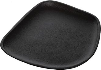Brandsseller Plateau D&eacute;co Assiette d&eacute;coratif en Aluminium Tablette styl&eacute;e pour ustensiles D&eacute;coration - Environ 21 x 18 cm - Noir