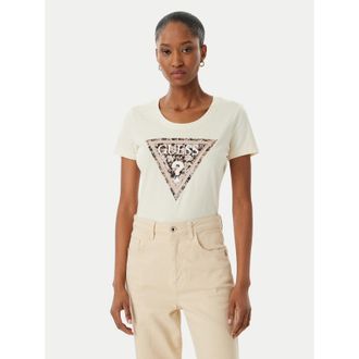 Guess T-Shirt W6RI32 J1314 &Eacute;cru Regular Fit