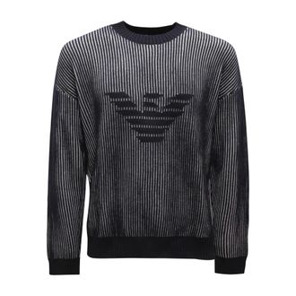 Armani Aquila Wollmischungs-Pullover - - Knitwear - Herren - Blau - L