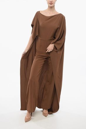 Taller Marmo Jumpsuit mit Cape und drapierten &Auml;rmeln Taller Marmo