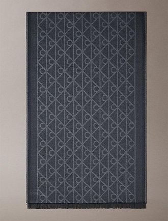 Calvin Klein Écharpe en laine mélangée avec logo emblématique