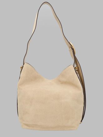 Michael Michael Kors Womens Bucket Tote Bag Nolita Beige Leather Shoulder