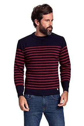 Armor Lux Molene Sweater, Navire/Piment, XS Homme