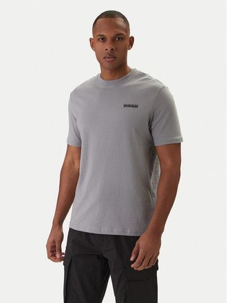 Napapijri T-Shirt Smallbox NP0A88TR Grau Regular Fit