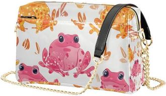 Mnsruu Sacs à bandoulière pour femme, sac à main en cuir grenouille jaune