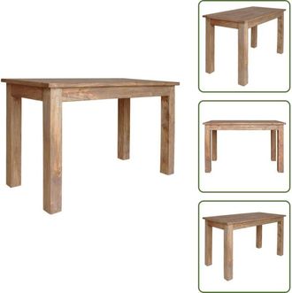 vidaXL Esstisch Massives Mahagoniholz 120x60x77 cm - Mahagoni Esstisch - Holz Esstisch - Antik Esstisch - Vintage Esstisch - Rustikal Esstisch