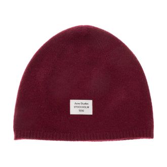 Acne Studios Kaschmir-M&uuml;tze - - Accessories - unisex - Rot - ONE SIZE