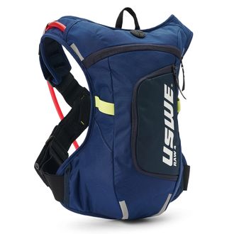 USWE Moto Hydro 4L Trinkrucksack mit 2,0 l Wasserblase, ein High-End, federfreier Rucksack für Enduro und Off-Road-Motorrad, Schwarz Blau