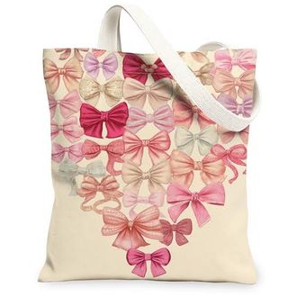 Generic Sacs fourre-tout &eacute;l&eacute;gants en toile avec motif de noeud, sacs &agrave; provisions r&eacute;utilisables, l&eacute;gers et lavables en toile pour, p&ecirc;che, 13x15 Inch