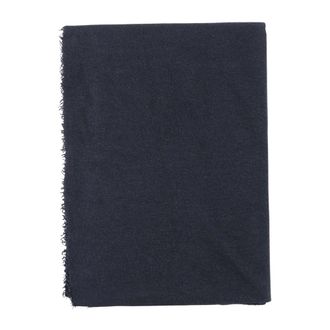 Faliero Sarti Homme, Accessoires, Bleu, Taille: ONE Size Écharpe Cachemire Soie Marine Design Rectangulaire