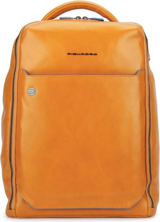 Piquadro Rucksack aus Leder - Gelb