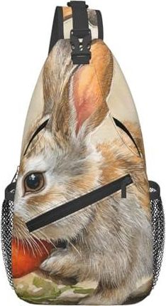 Generic Rabbits Eat Carrots Sac &agrave; bandouli&egrave;re de voyage pour homme Sac &agrave; dos de randonn&eacute;e