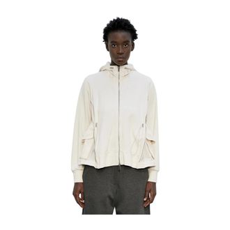 Meimeij Kapuzenpullover mit Rei&szlig;verschluss - - Jackets - Damen - Wei&szlig; - XS