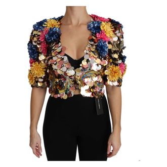 Dolce & Gabbana Enchanted Sicily Jacke mit Kristallen - - Jackets - Damen - Mehrfarbig - 2XS