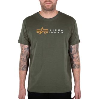 Alpha Industries Alpha Industries Alpha Label T T-Shirt f&uuml;r Herren Dark Olive