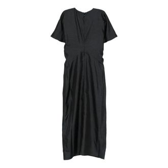 SOEUR Ella Draped Silk Dress - - Dresses - Damen - Schwarzk - S