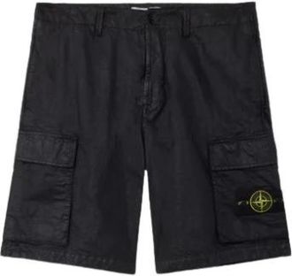 Stone Island Homme, Shorts, Noir, Taille: W32 L100001 Loose Wide-Leg Cargo Bermuda Shorts