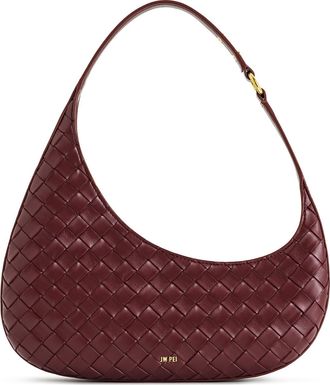JW PEI Damen Harlee Schultertasche - Geflochtene Burgund
