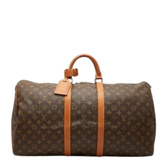 Louis Vuitton unisex, Pre-owned, Brun, Taille: ONE Size Keepall Bandouliere 55 Monogram Boston Bag Pre-owned