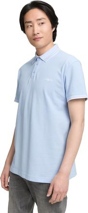 Tom Tailor Piqué Poloshirt mit Stretch, Dove Blue White Two Tone Pique, XXXL