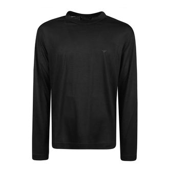 Emporio Armani Homme, Tops, Noir, Taille: L Pull Manches Longues