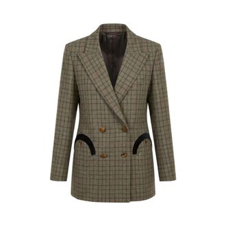Blaz&eacute; Milano Zweireihiger Blazer - - Jackets - Damen - Gr&uuml;n - M