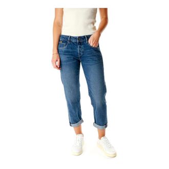 G-Star Femme, Jeans, Bleu, Taille: W26 L28 Cropped Boyfriend Fit Mid Waist Jeans