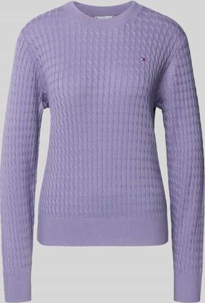Tommy Hilfiger Regular Fit Pullover mit Zopfmuster
