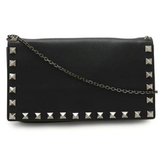 Valentino Pochette en cuir Pre-owned - Femme - Pre-owned - Noir - Taille: ONE Size