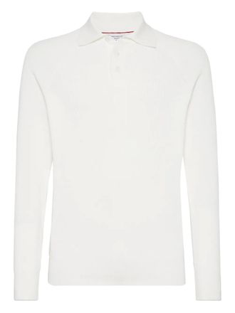 Brunello Cucinelli pull à col polo - Blanc