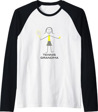 Whyitsme Design Lustige Tennis-Oma f&uuml;r Damen Raglan