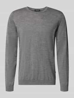 Maerz Strickpullover aus Schurwolle mit Rundhalsausschnitt