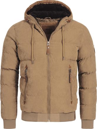 Indicode Herren Adeline Winterjacke m. Kapuze (Teddyfutter) |Steppjacke Herrenjacke Cub, XL