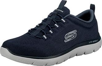 Skechers Homme Mens Summits Louvin Basket, Navy Mesh/PU/Trim, 45 EU