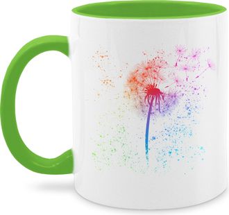 Shirtracer Tasse Tassen 325ml - Blumen & Pflanzen - Regenbogen Pusteblume Geschenk Rainbow L&ouml;wenzahn Pride Geschenke LGBTQ I - 325 ml - Hellgr&uuml;n