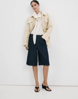 Mango Bermuda jort denim taille normale bleu - Femme - 32 - MANGO