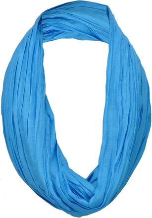 TigerTie Loop Schal in blau himmelblau einfarbig Uni - Schlauchschal Rundschal