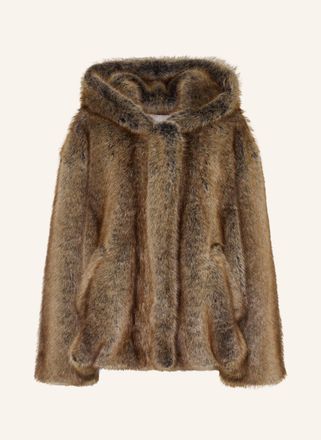 Frankie Shop Kunstfell-Jacke Emma braun