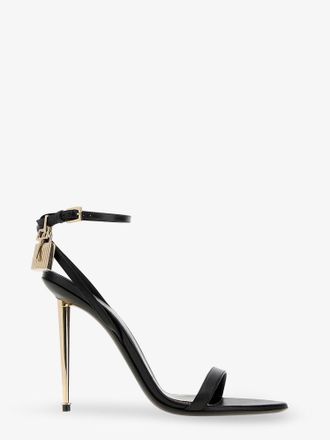 Tom Ford Leather sandals with metal Padlock detail - TOM FORD - gender_Woman