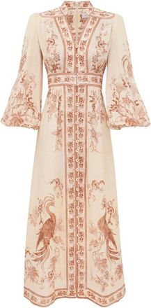 Zimmermann Indra Plunge Floral Dress - - Dresses - Damen - Mehrfarbig - S