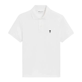 Ami Quota Contrasted Ami de Coeur Poloshirt - - Tops - Herren - Wei&szlig; - 2XL