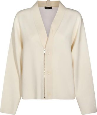 Fabiana Filippi zip-button long-sleeve cardigan - Nude