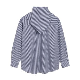 Ami Bandana Cotton Shirt - - Blouses & Shirts - Damen - Blau - XS