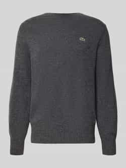 Lacoste Regular Fit Strickpullover aus reiner Wolle