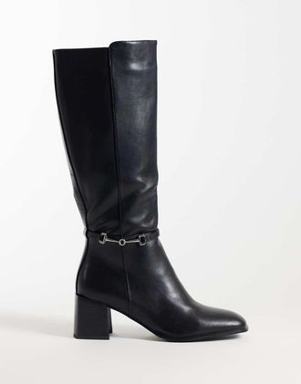Simmi London Simmi London Romee kniehohe Stiefel mit Horsebit-Detail in Schwarz
