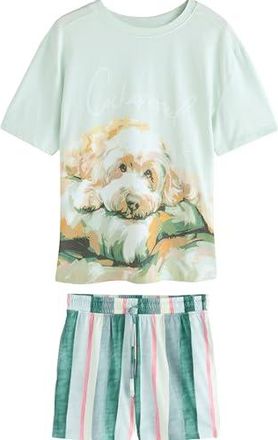 Next Femme Ensemble Pyjama Short Blue Charlie The Cockapoo XL