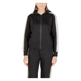 Guess Femme, Sweatshirts et sweats &agrave; capuche, Noir, Taille: 40 FR Sweat &agrave; Capuche Moderne