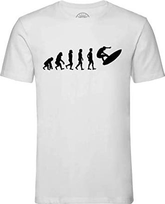 Fabulous T-Shirt Homme Col Rond Evolution Surf Surfer Mer Sport Athlète Vague